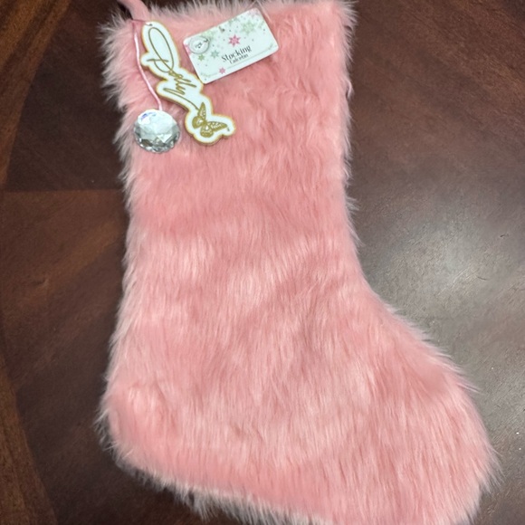 Holiday | Nwt Dolly Parton Pink Faux Fur Christmas Stocking With ...
